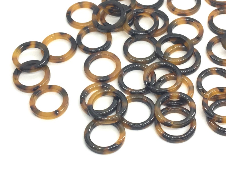 Tortoise Shell Acrylic Circles 18mm 1 Hole Circle Tortoise - Etsy