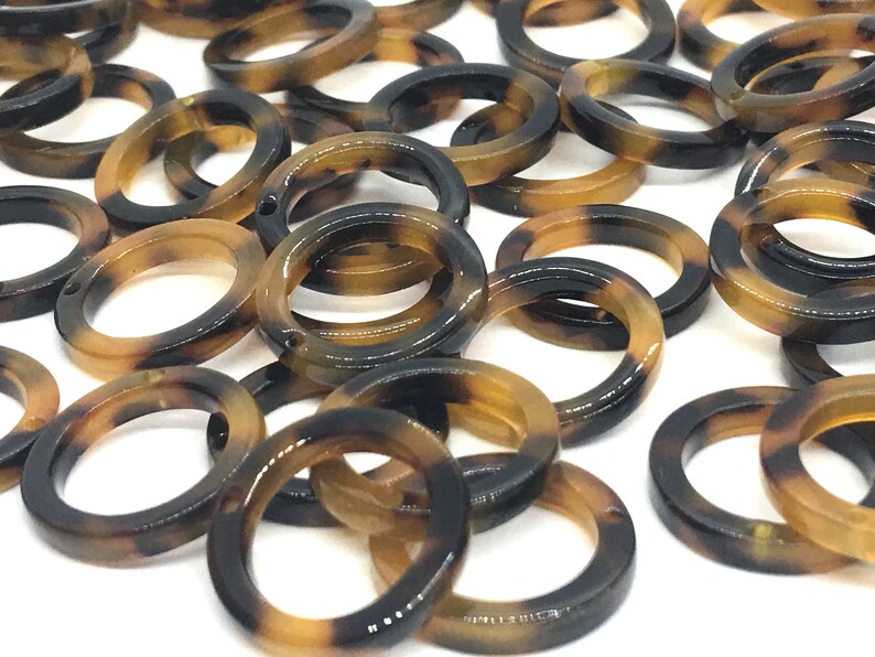 Tortoise Shell Acrylic Circles 18mm 1 Hole Circle Tortoise - Etsy