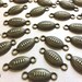 Gold Football Connector Beads, Metal Beads, Football Necklace, Football ...