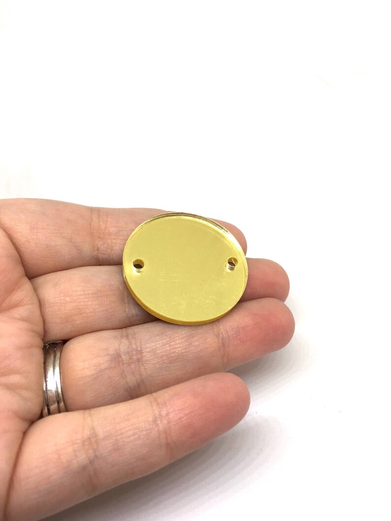 Gold Mirror Discs 2 Hole Acrylic Disc BLANK 30mm 1.25 - Etsy