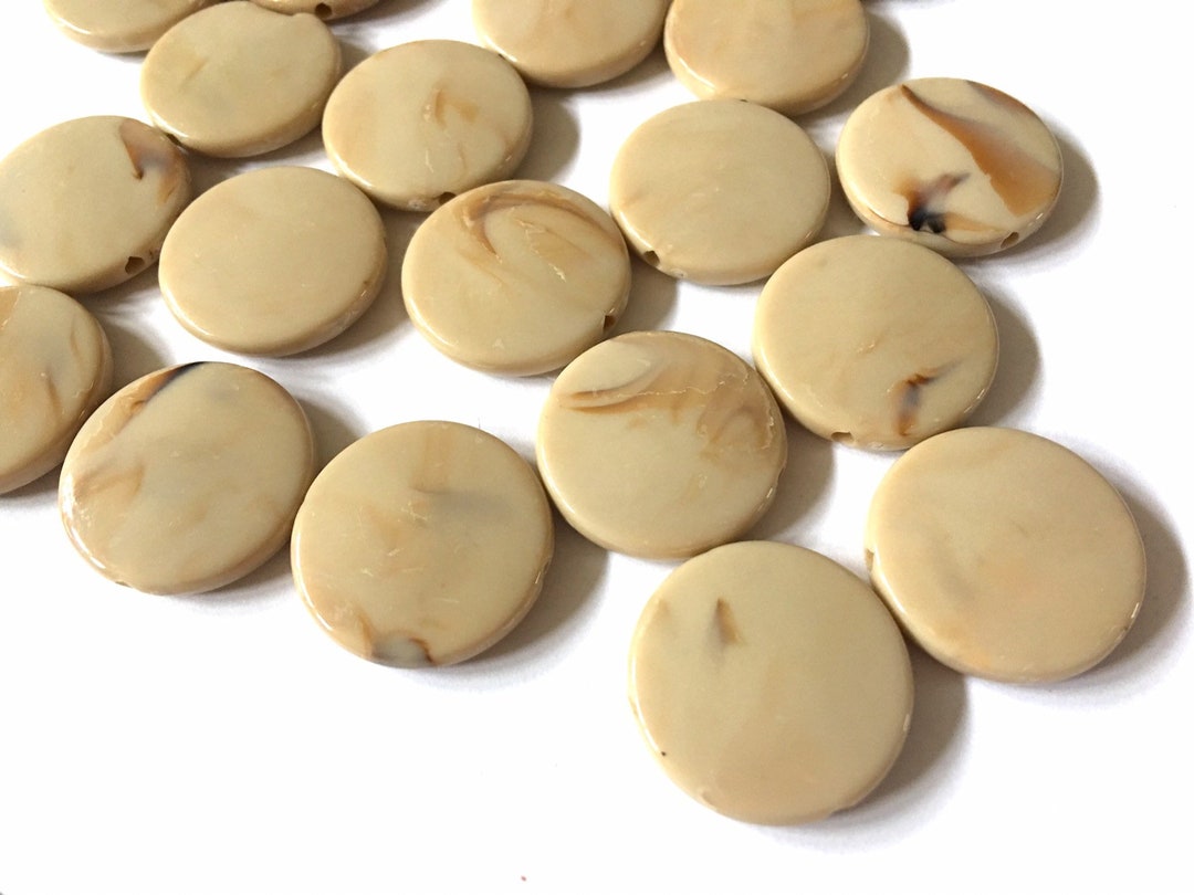 Caramel Sundae 20mm Round Circle Beads, Gumball Beads, Bubblegum Beads ...