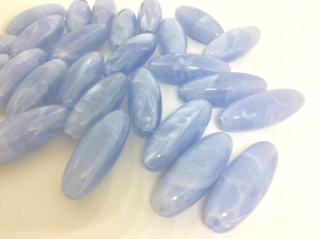 Blue Beads, Sky Blue, the POD Collection, 33mm Beads, Big Acrylic Beads ...