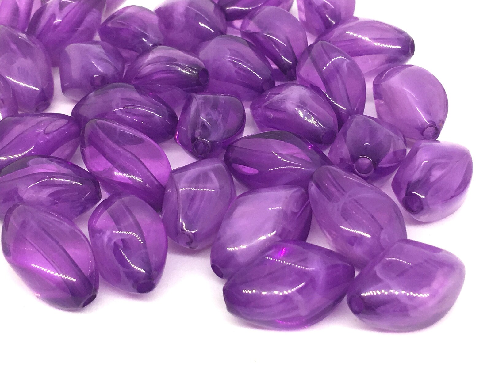 Deep Purple Translucent Beads 20mm Beads Balmy Collection - Etsy