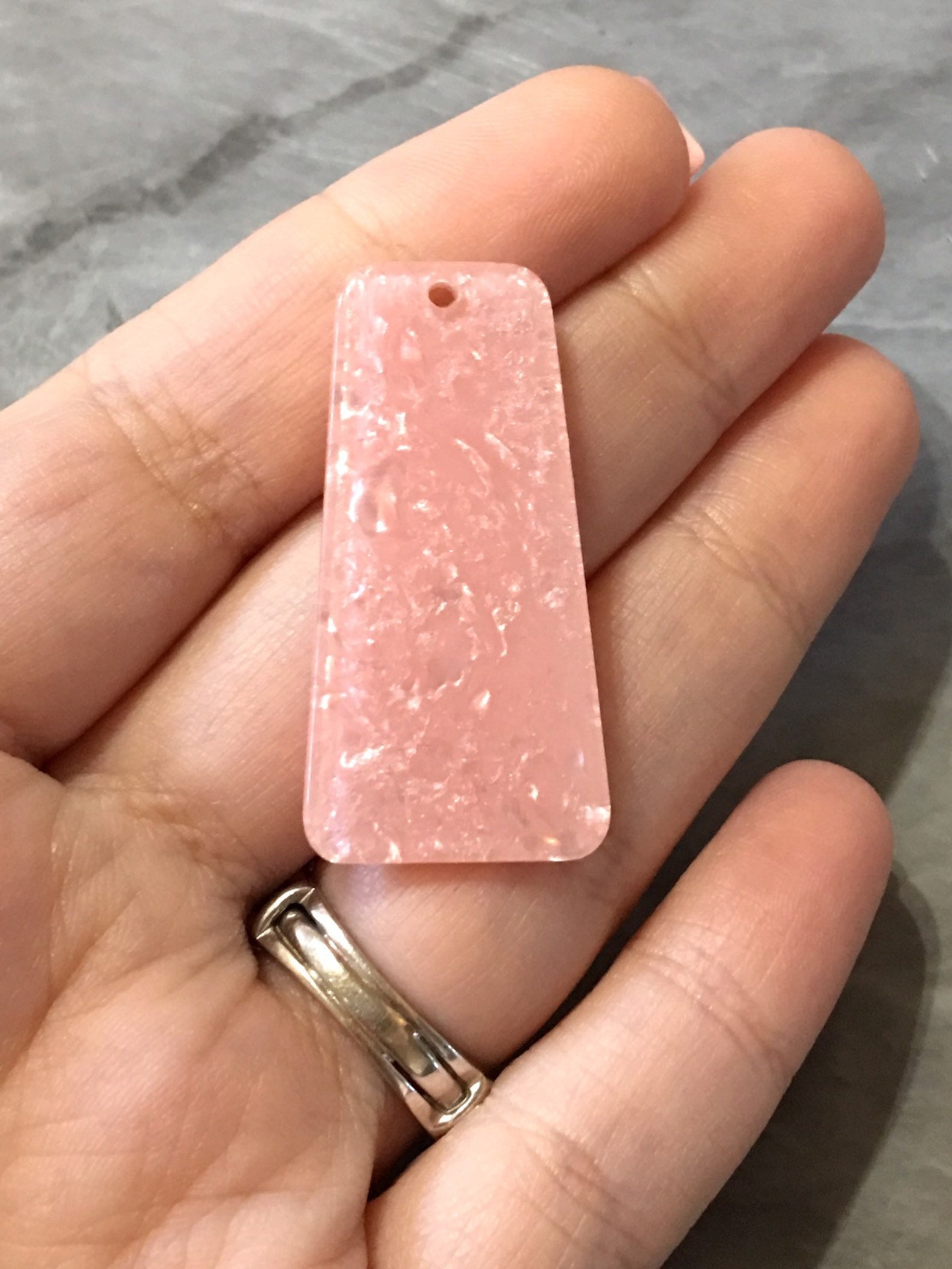 Pink Velvet Tortoise Shell Acrylic Blanks Cutout Earring - Etsy