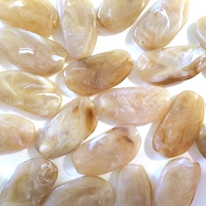 Large TOFFEE Caramel Brown Gem Stone Beads Acrylic Beads That Look Like ...