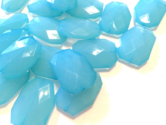 XL 39mm Pool Blue Beads Chunky Acrylic Beads Jewelry Making - Etsy