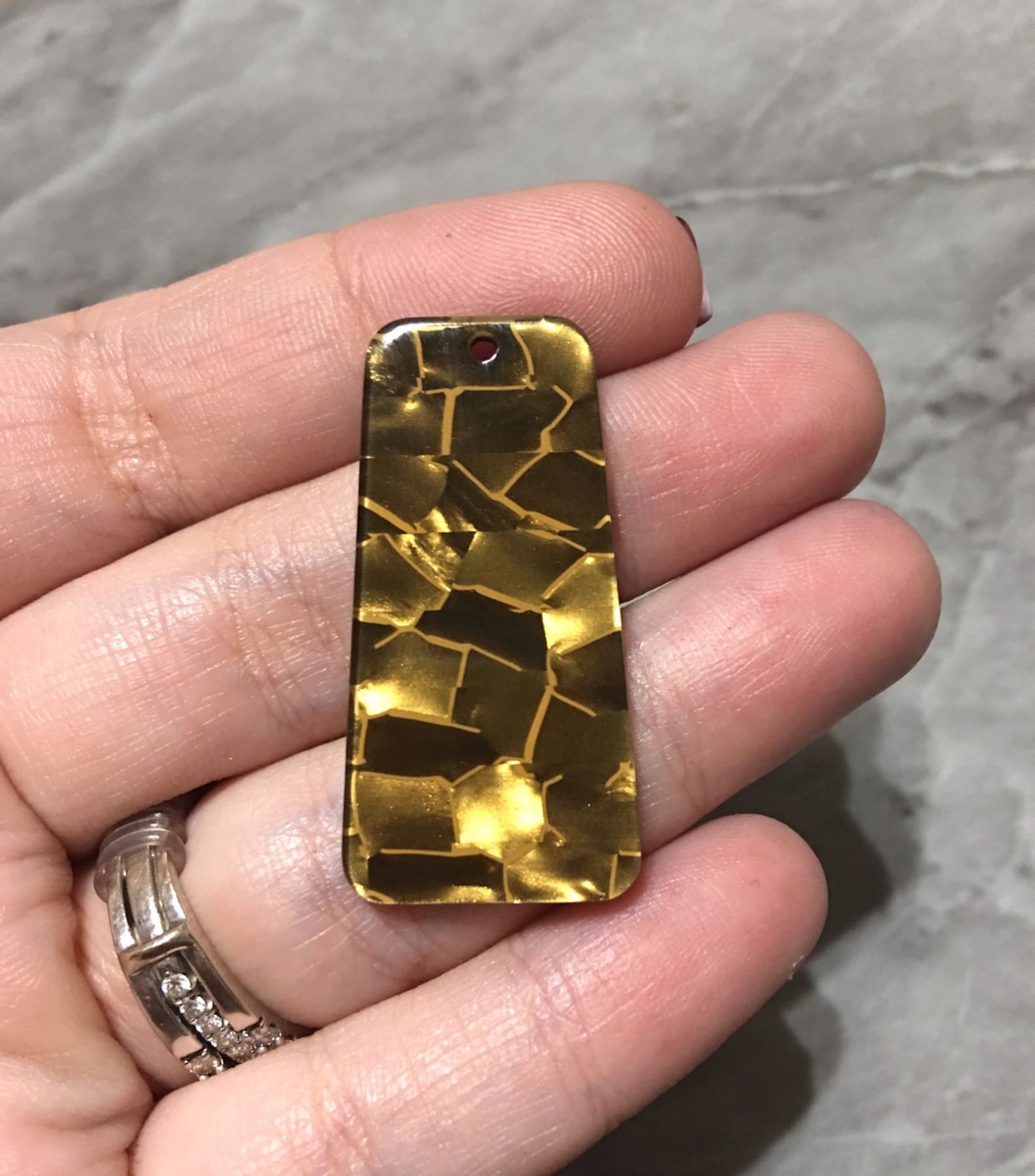 Gold Tortoise Shell Acrylic Blanks Cutout Rectangle Blanks - Etsy