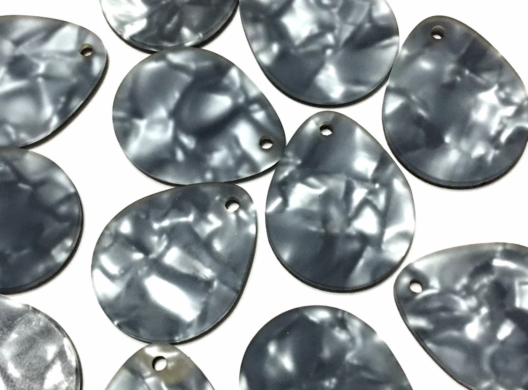 Gray Tortoise Shell Acrylic Blanks Cutout Teardrop Blanks | Etsy