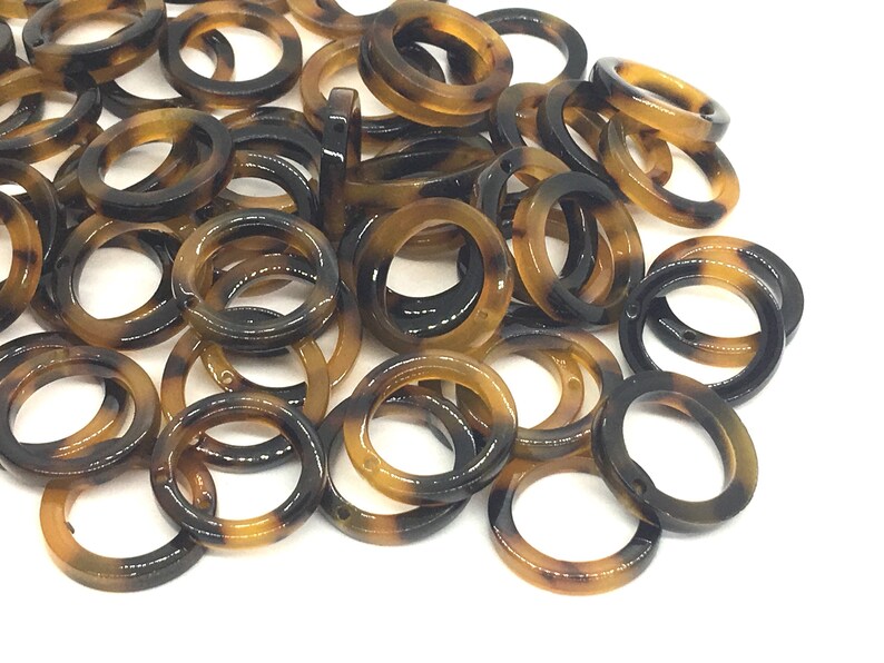 Tortoise Shell Acrylic Circles 18mm 1 Hole Circle Tortoise - Etsy
