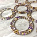 Royal Purple & Gold Confetti Circle Resin Beads, Geometric Acrylic 40mm ...