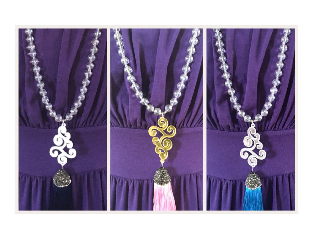 Scroll Tassel Connector, Focal Point for Tassel Necklaces, Silver ...