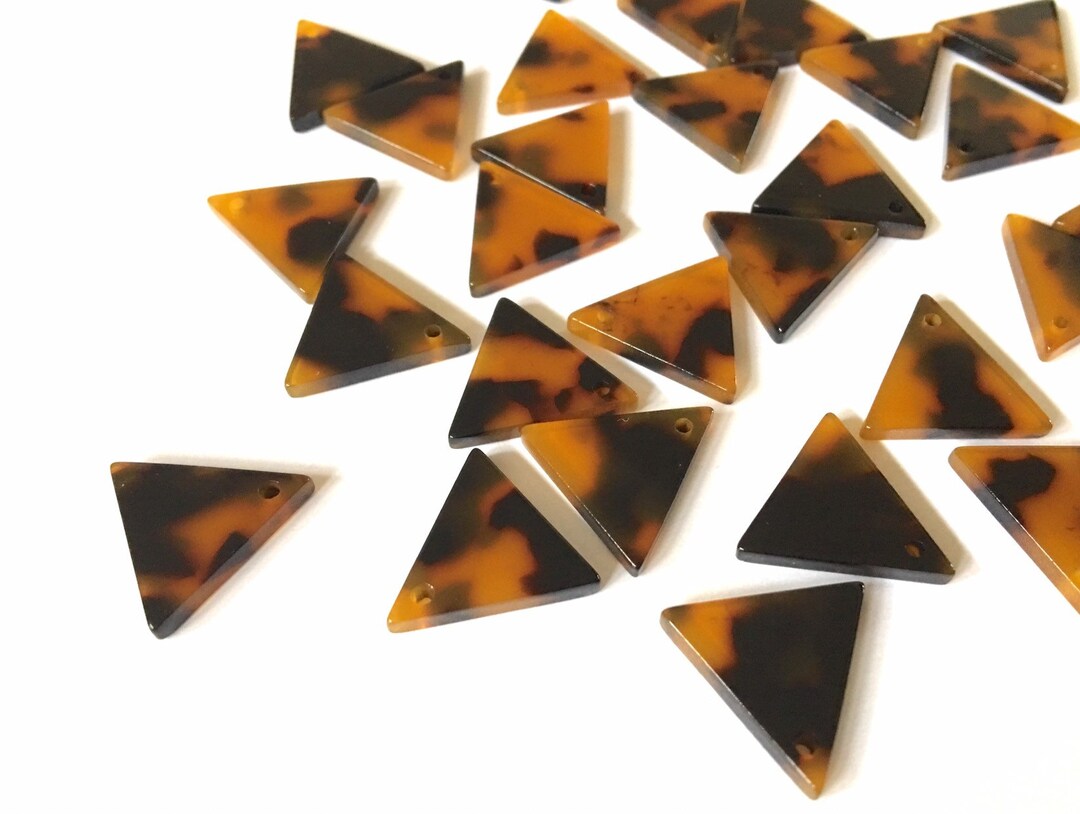 Tortoise Shell Acrylic Blanks Cutout, Triangle Blanks, Earring Bead ...