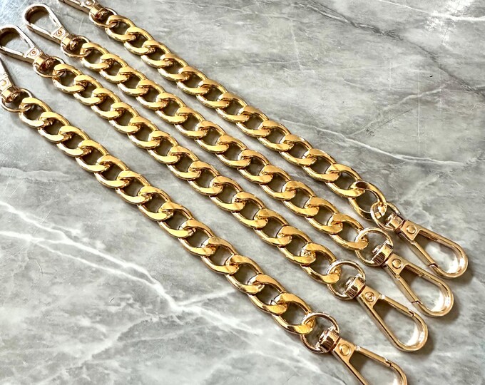 WHOLESALE Short Metal Gold Block Chain, Jewelry Making or Purse Chain ...