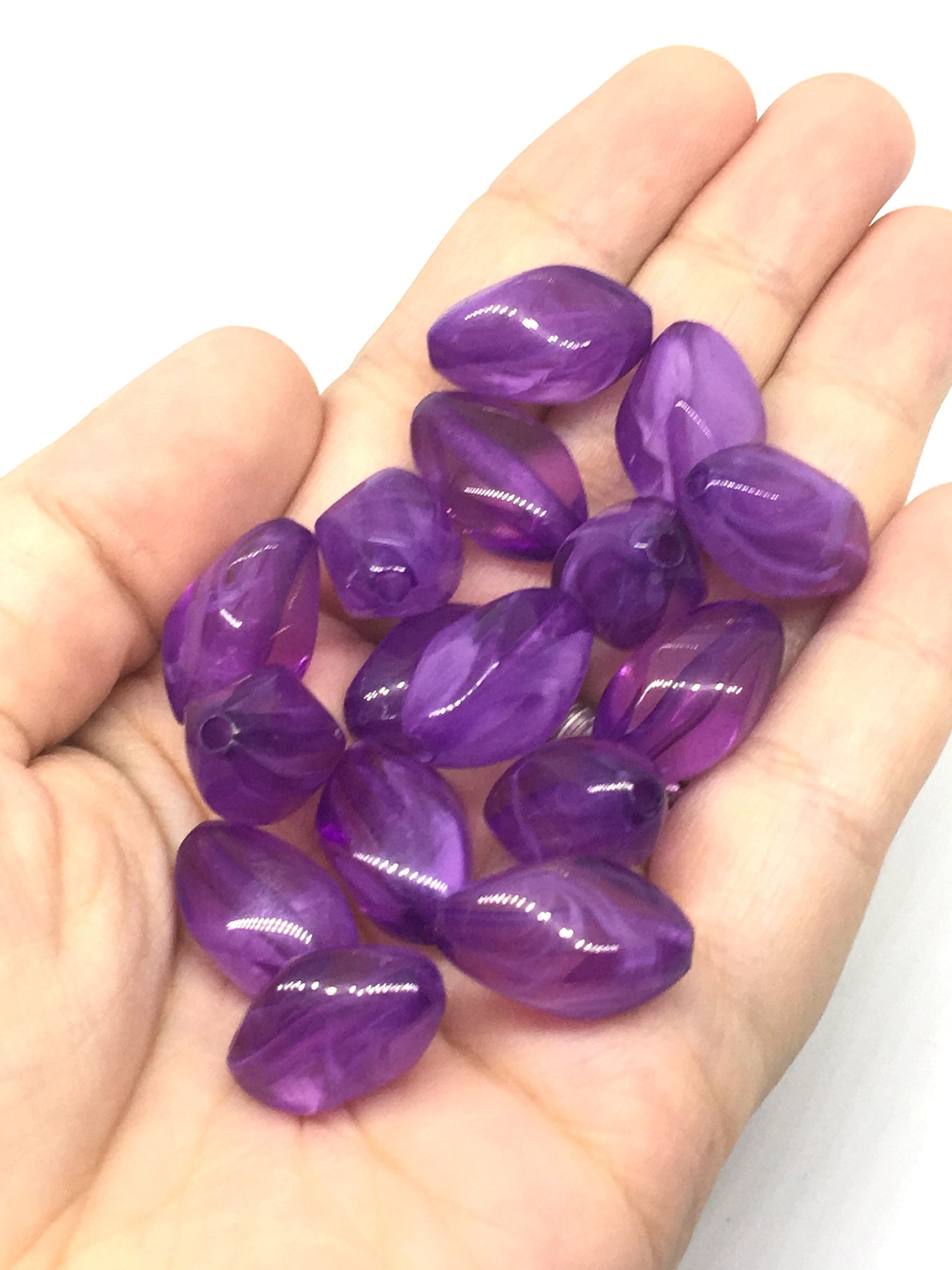 Deep Purple Translucent Beads 20mm Beads Balmy Collection - Etsy