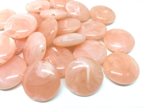 Peach Beads Orange Beads The Eclipse Collection 23mm Beads | Etsy