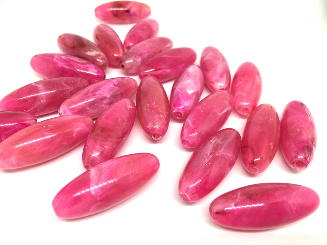 Pink Beads, the POD Collection, 33mm Beads, Big Acrylic Beads, Bracelet ...