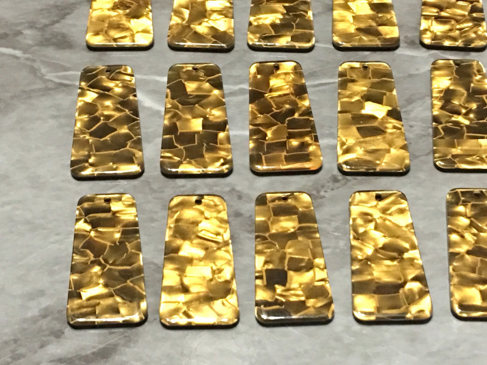 Gold Tortoise Shell Acrylic Blanks Cutout Rectangle Blanks - Etsy