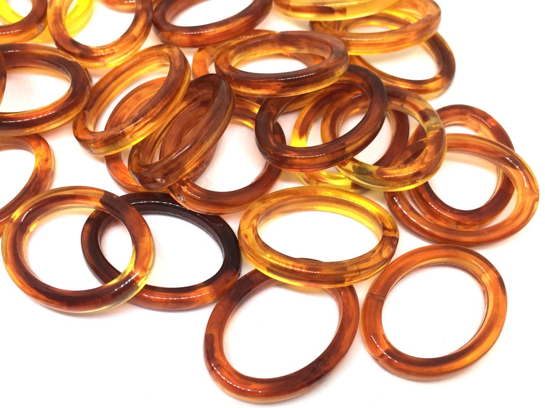 Tortoise Shell 26x20mm Oval Beads, Big Acrylic Beads, Bracelet Necklace ...