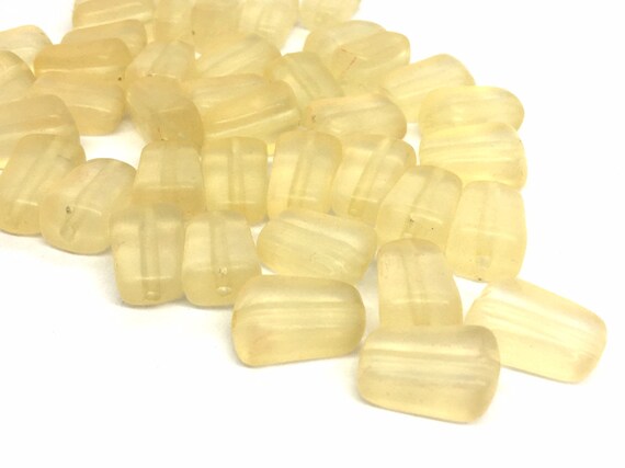 Honey Butter FROSTED 21mm Beads Geometric Acrylic Beads - Etsy