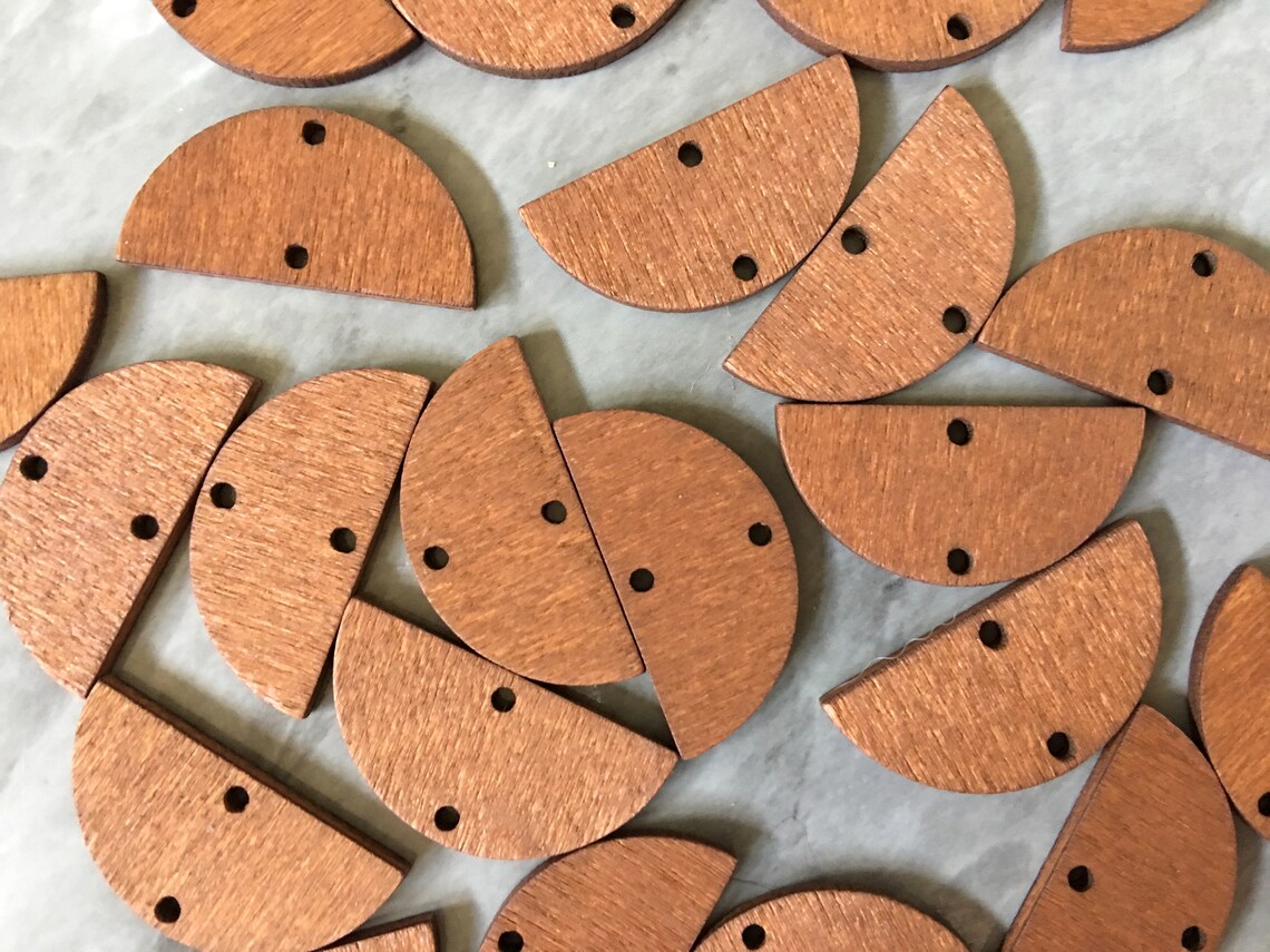 Laser Cut Semi Circle Cutout Circles Wood Beads Wire - Etsy