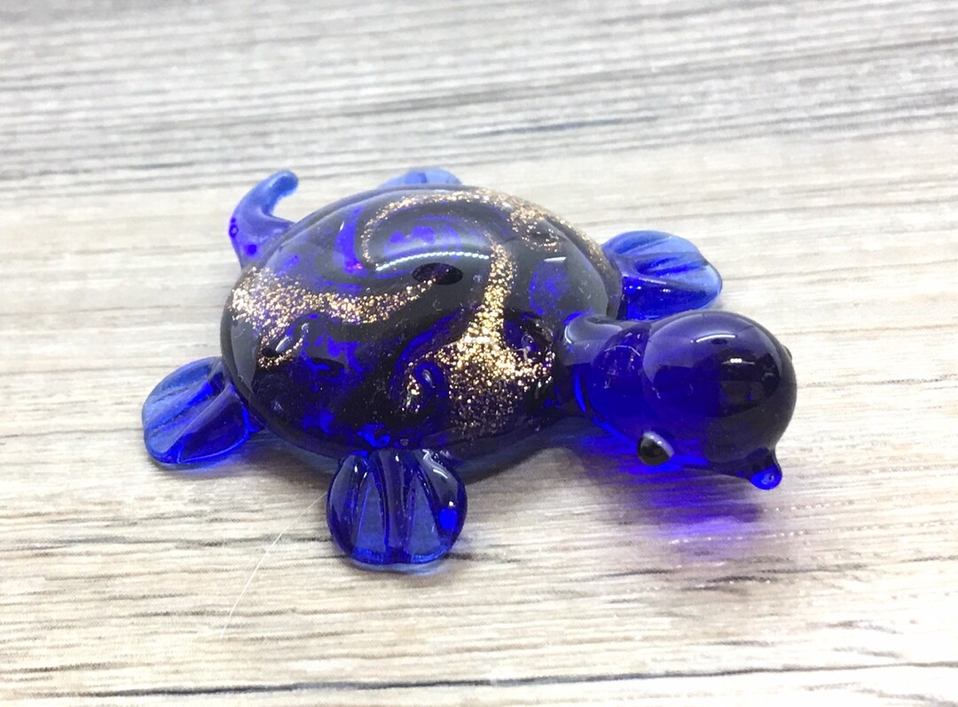 Royal Blue Turtle Handmade Lampwork Blown Glass Pendant Grade - Etsy