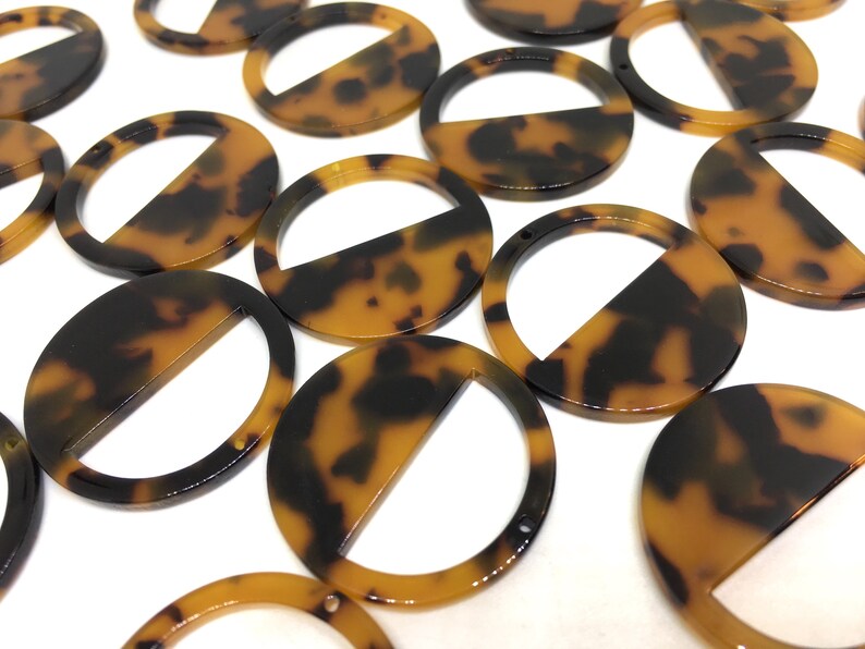 Tortoise Shell Acrylic Blanks Cutout, Circle Blanks, Earring Bead ...