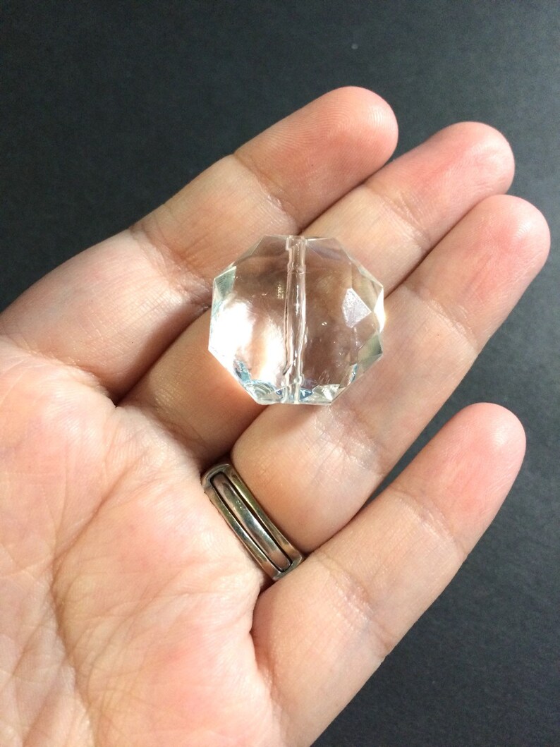 Clear Large Translucent Beads Faceted Octogon Bead 26mm - Etsy