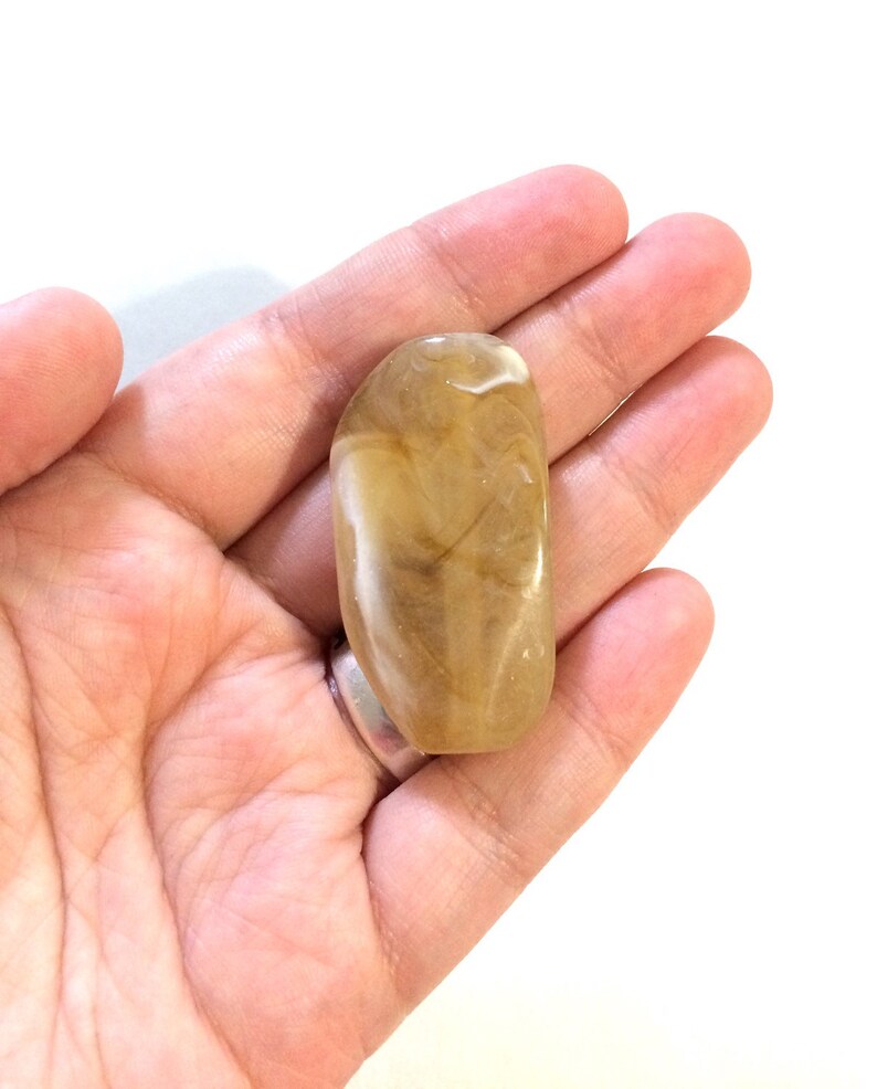 Large TOFFEE Caramel Brown Gem Stone Beads Acrylic Beads - Etsy