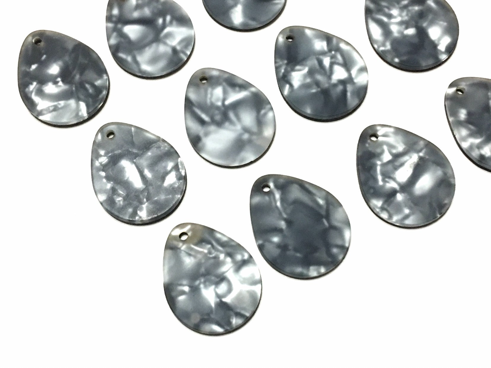 Gray Tortoise Shell Acrylic Blanks Cutout Teardrop Blanks | Etsy