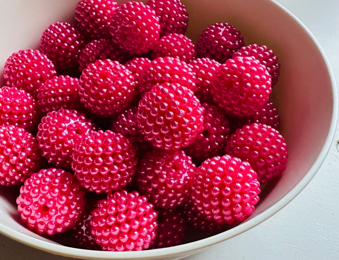 Raspberry Ball 19mm Round Beads Circular Beads Pink Beads - Etsy
