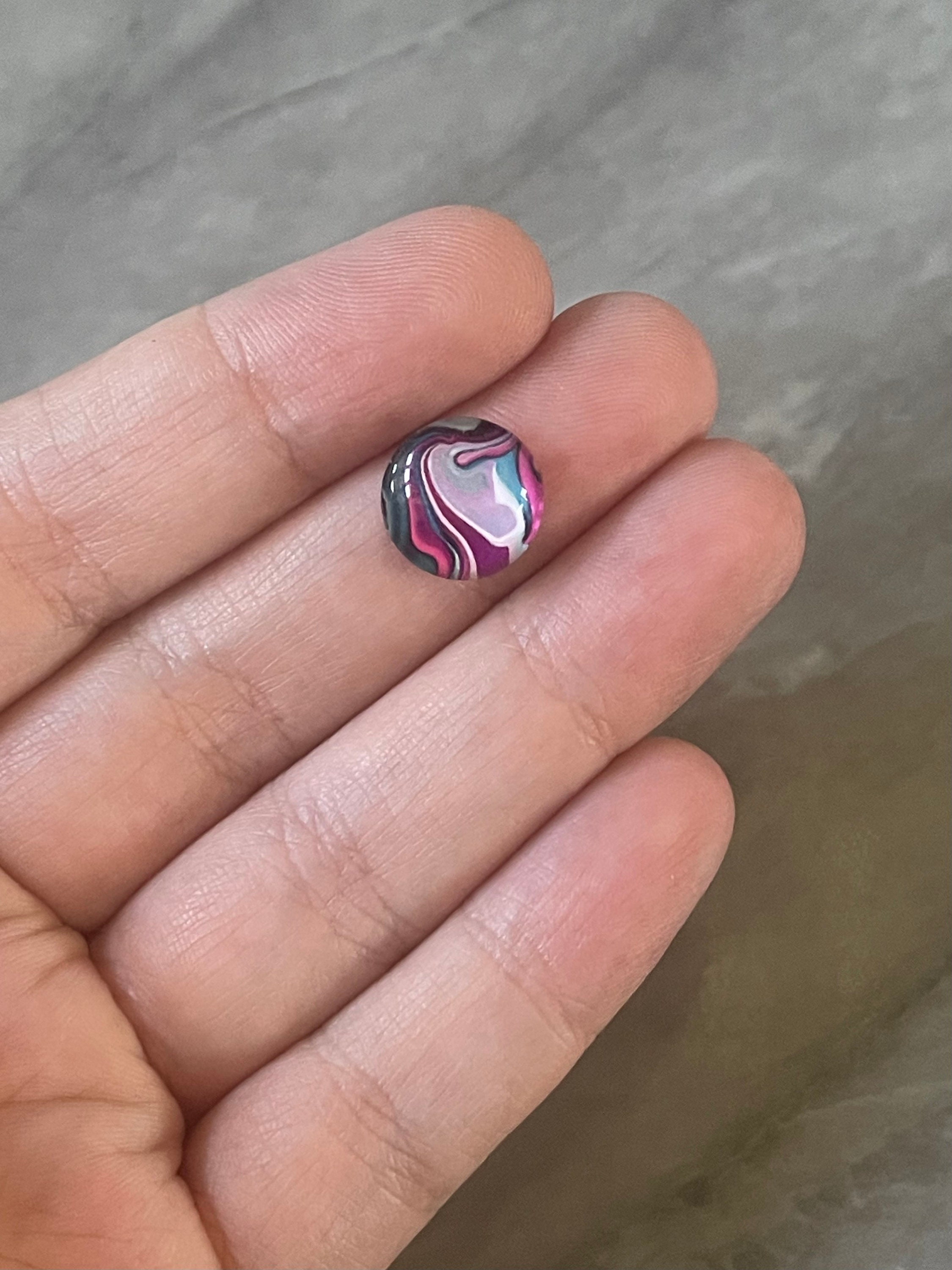 70s Girly Oil Slick Watercolor Resin 12mm Druzy Cabochons - Etsy