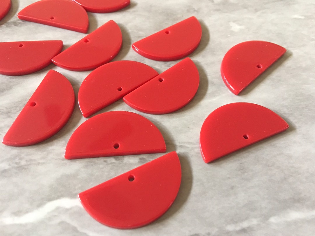 Red Half Circle 1 Hole Laser Cut Semi Circle Cutout Circles, Wire ...