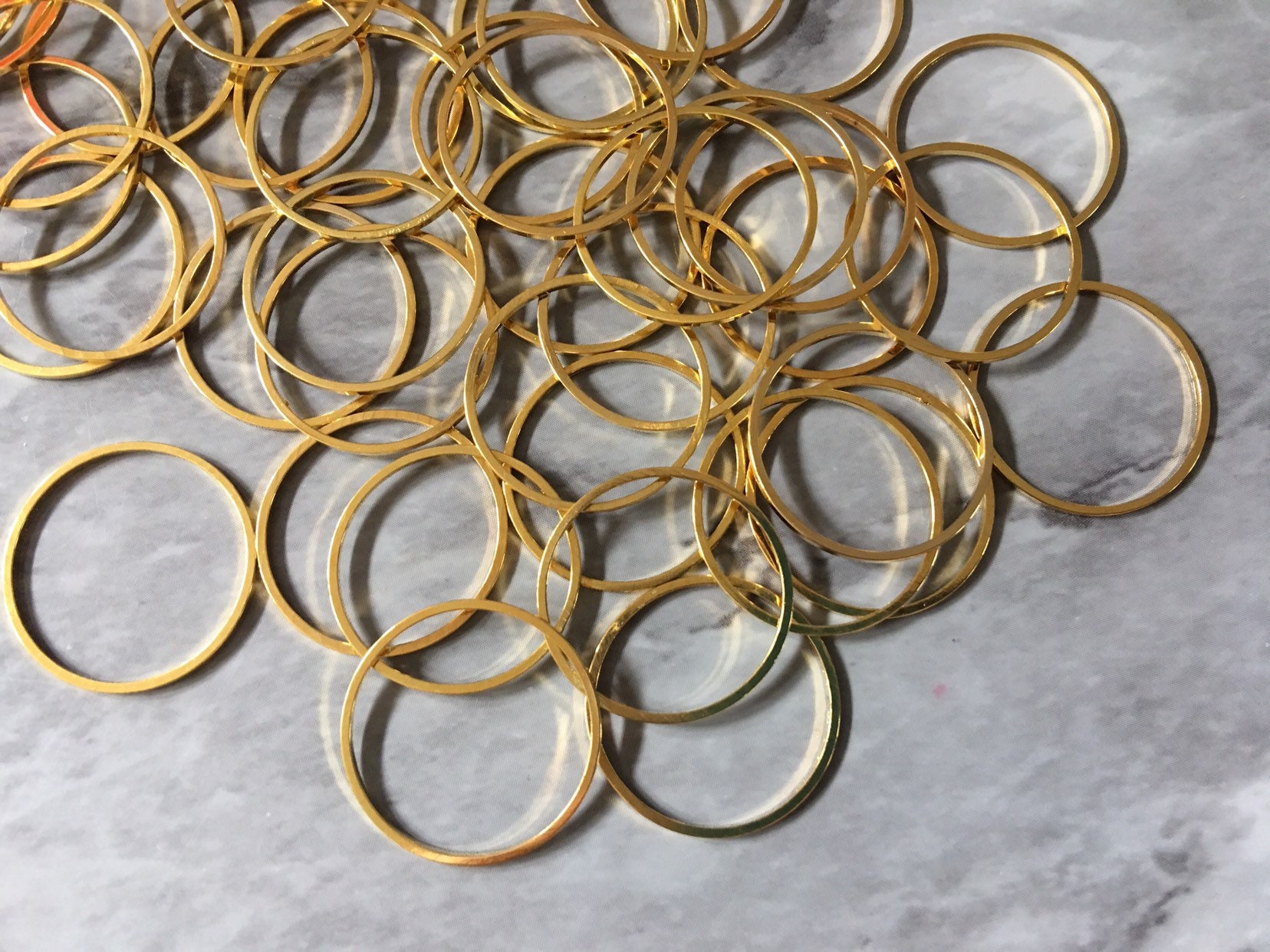 20mm Gold Metal Circles Bracelet Necklace Earrings Jewelry - Etsy