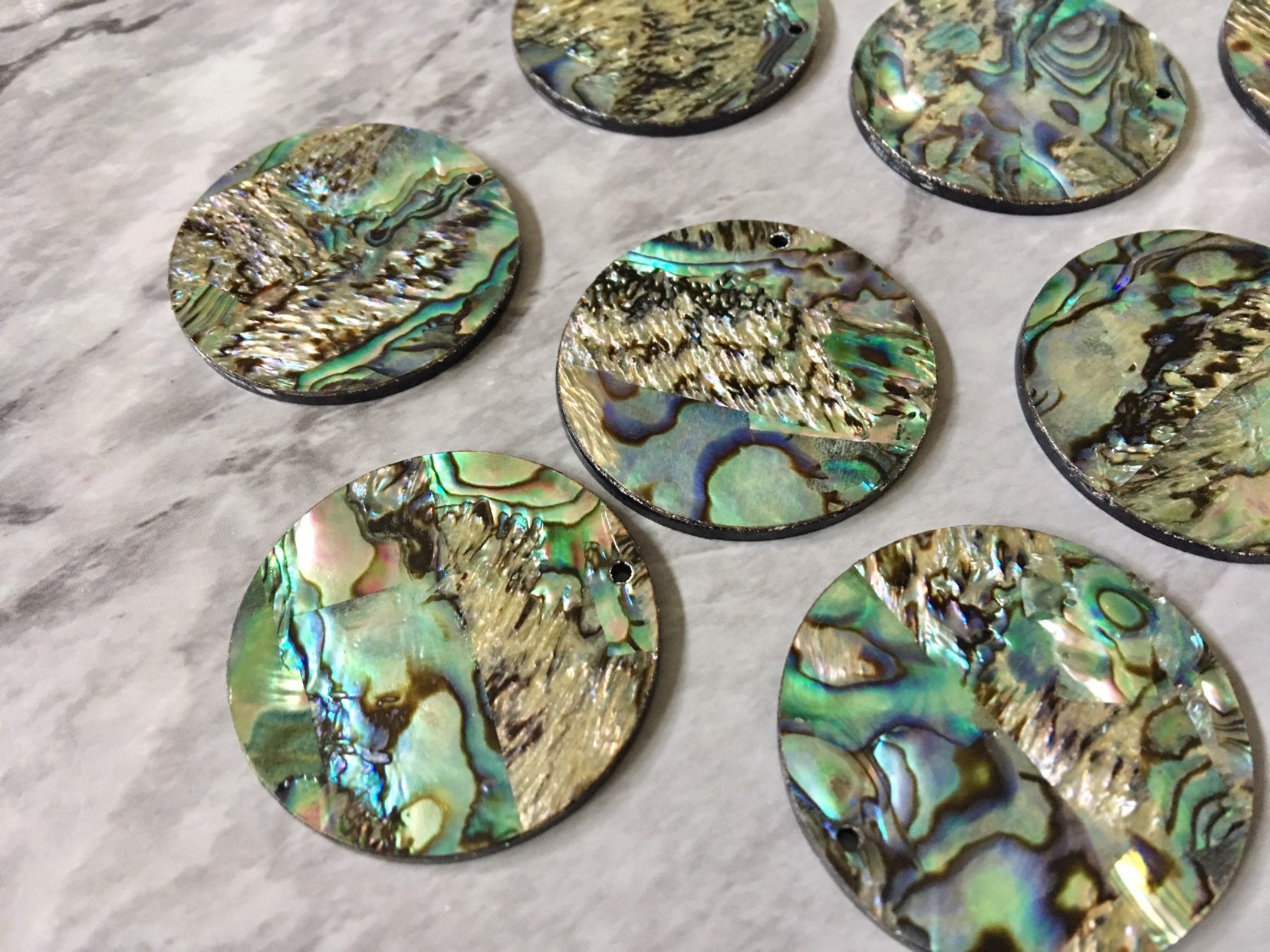 Abalone Shell Green Black Acrylic Blanks Cutout Earring | Etsy