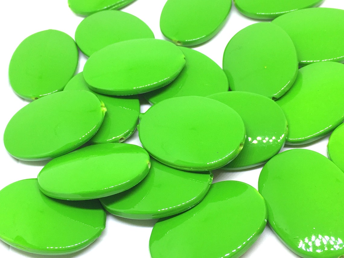 Kelly Verde Oval 36mm Abalorios Verde Ovalado Abalorio - Etsy España