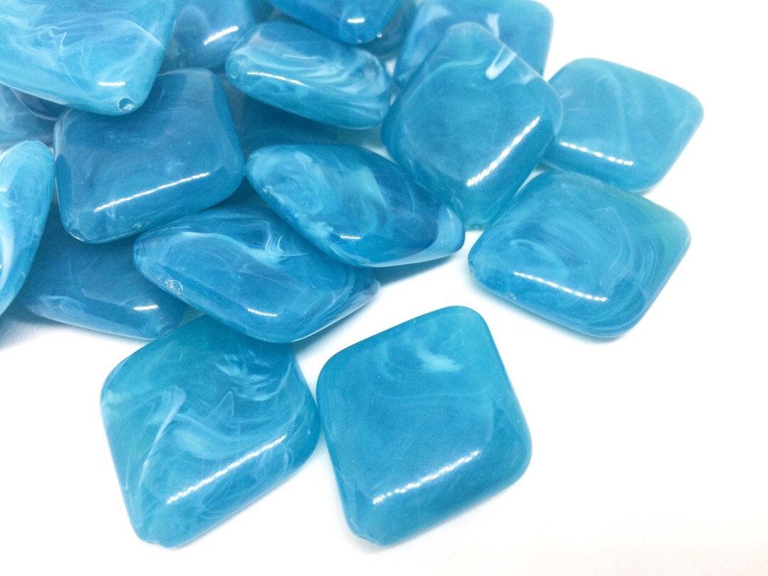 Caribbean Blue Beads, the Diamond Collection, 32x27mm Beads, Big ...