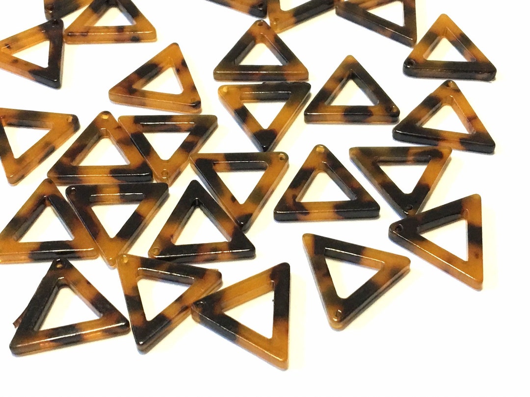 Tortoise Shell Acrylic Blanks Cutout, Triangle Blanks, Earring Bead ...