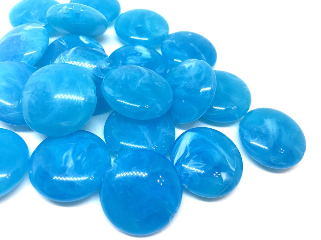 Blue Beads, Caribbean Beads, the Eclipse Collection, 23mm Beads ...