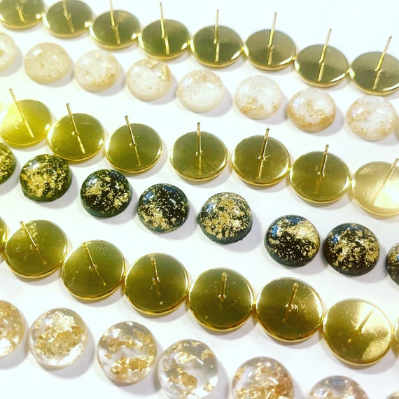 Fall Grab Bag Gold Foil Resin 12mm Druzy Cabochons Jewelry | Etsy