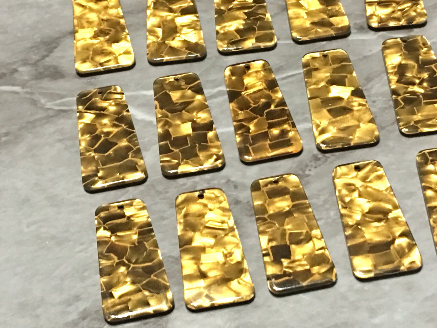 Gold Tortoise Shell Acrylic Blanks Cutout Rectangle Blanks - Etsy