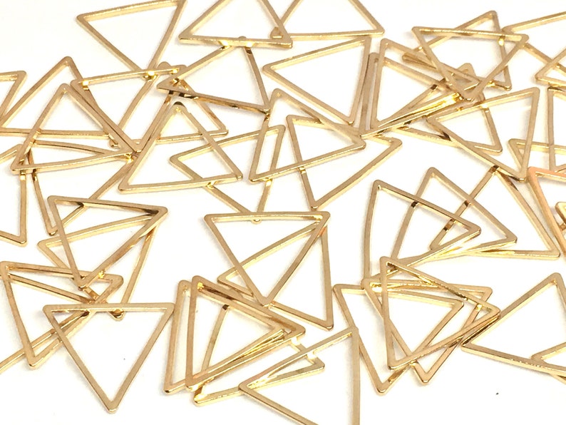23mm Gold Metal Triangles Bracelet Necklace Earrings Jewelry - Etsy