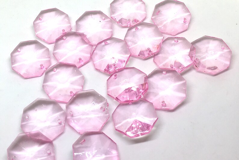 Pink DIAMOND 31mm Acrylic Beads Pink Beads Plastic Chunky - Etsy