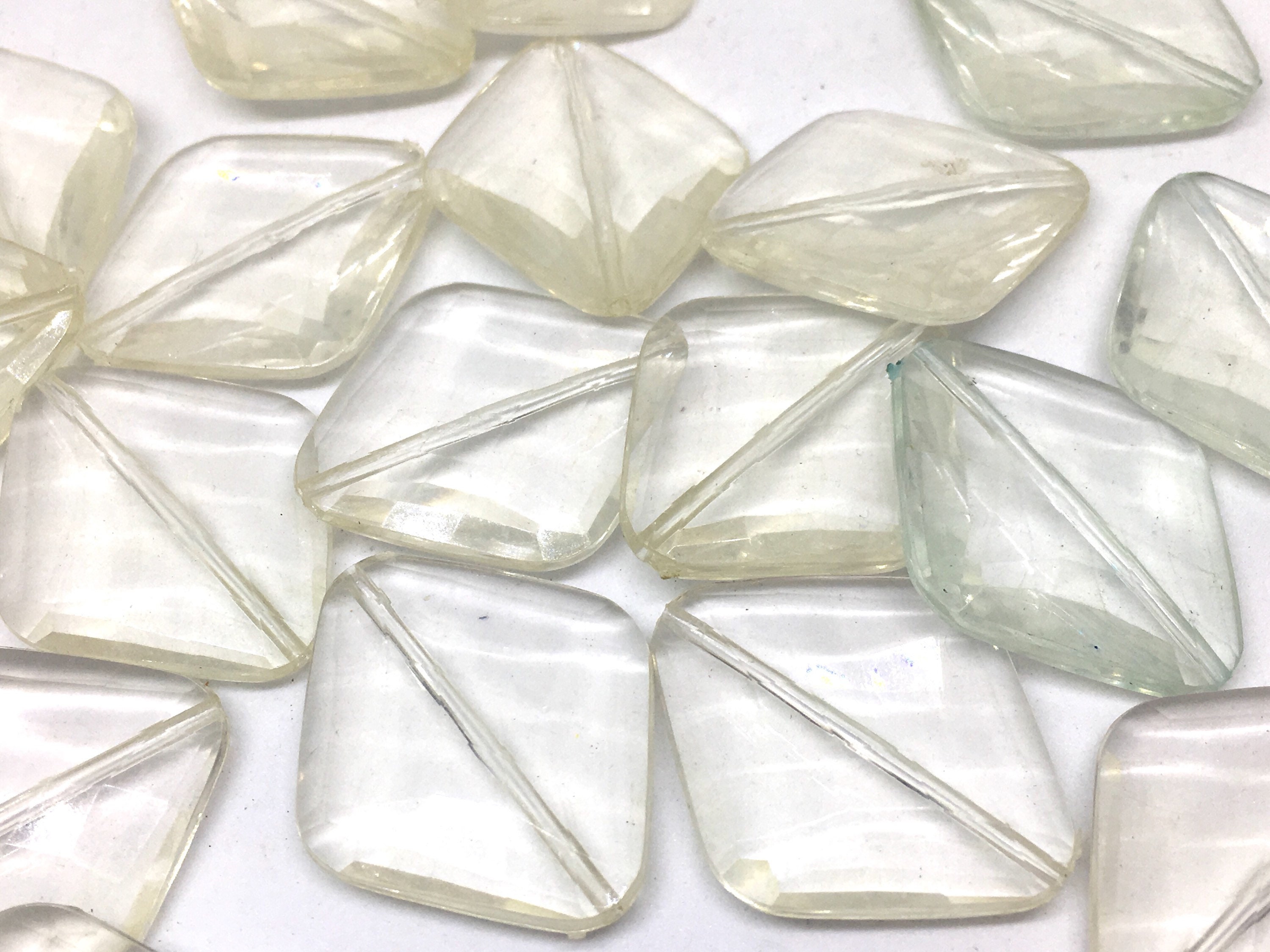 Clear Beads Diamond Translucent 31mm Beads Big Acrylic - Etsy UK