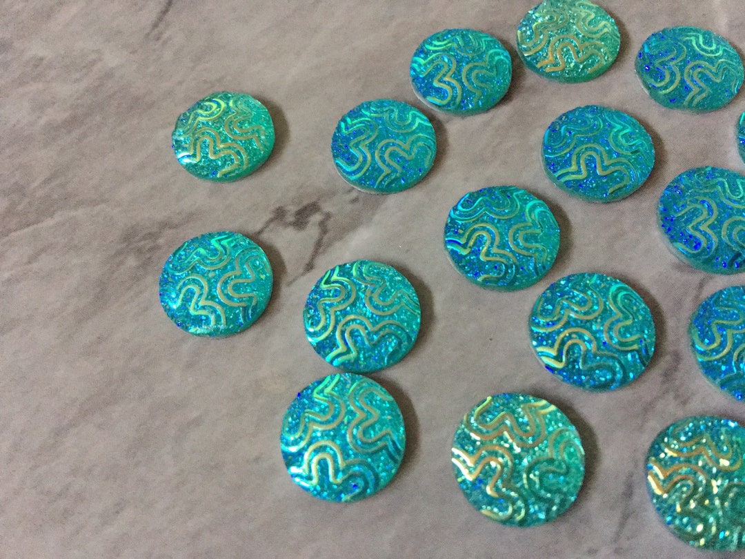 Blue Green Clover Texture Sparkle Jewelry Making Kit, Earring Set, Diy ...