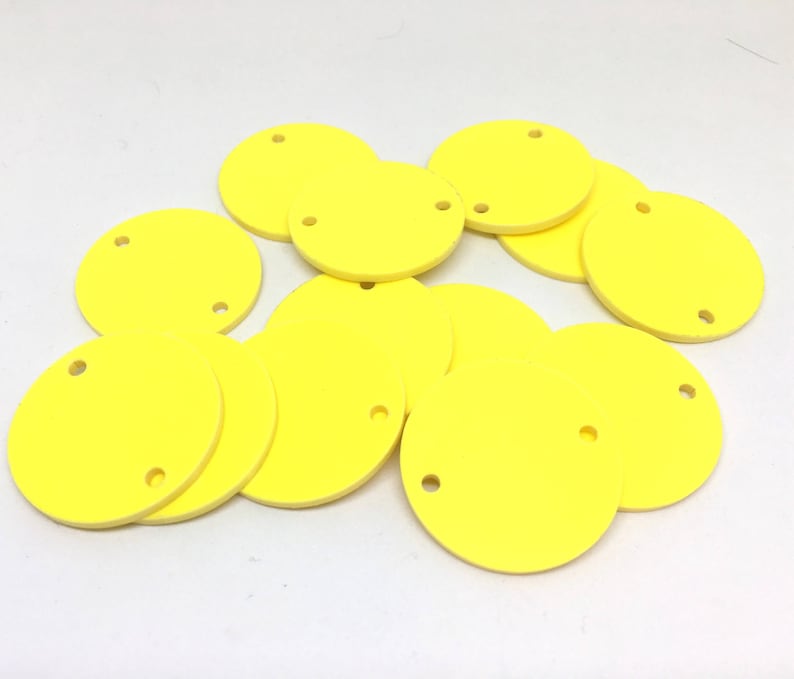 Yellow Discs 2 Hole Acrylic Disc BLANK 30mm 1.25 - Etsy