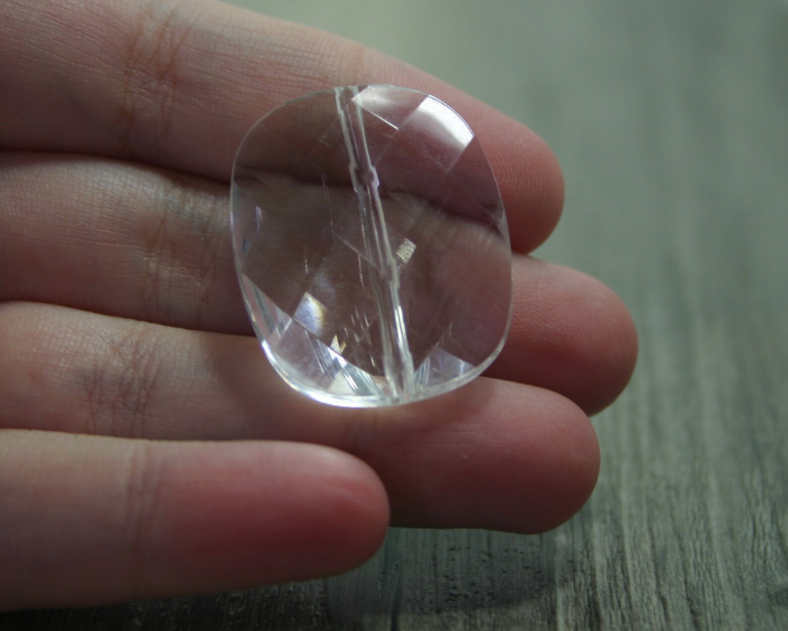 Large Translucent Beads Faceted Rounded Clear Nugget Bead - Etsy