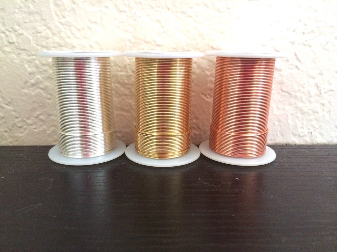 20 Gauge Silver Gold Copper Wire 45 Feet / 15 Yards Jewelry Bangle Make ...