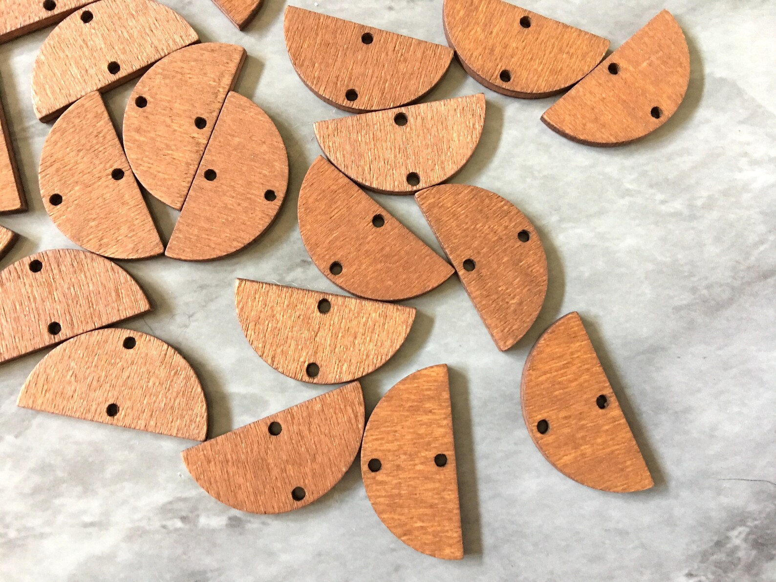 Laser Cut Semi Circle Cutout Circles Wood Beads Wire - Etsy