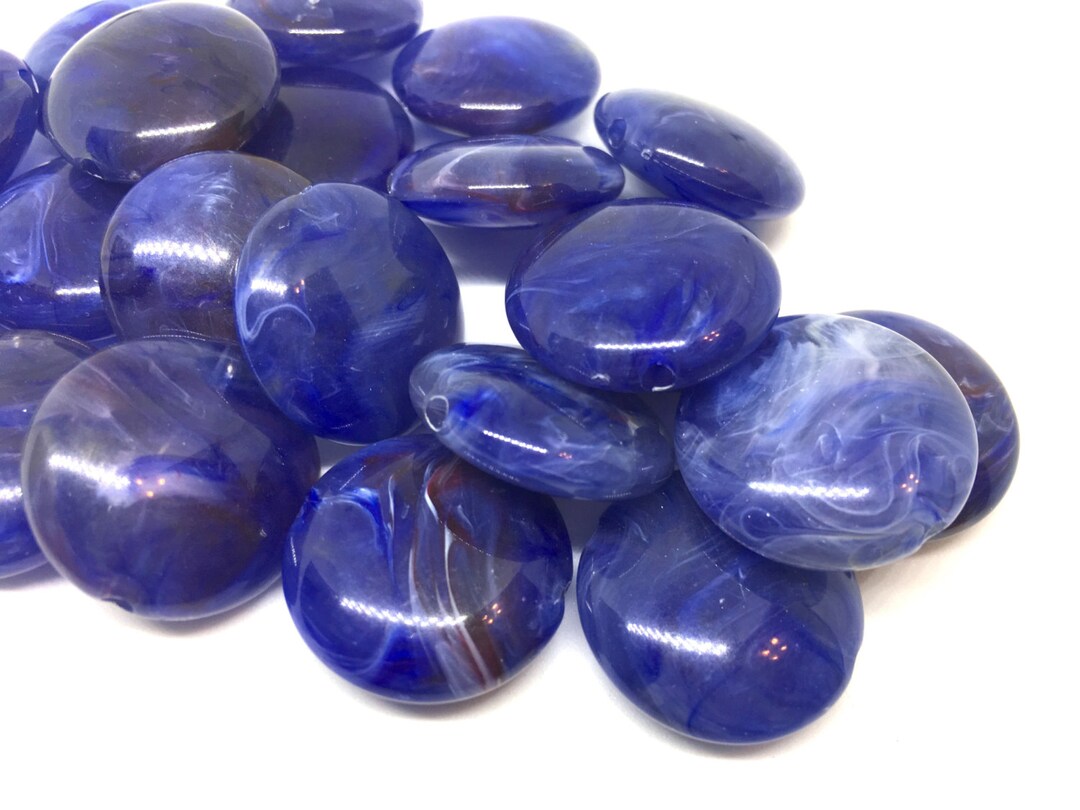 Blue Beads, Dark Blue Beads, the Eclipse Collection, 23mm Beads ...
