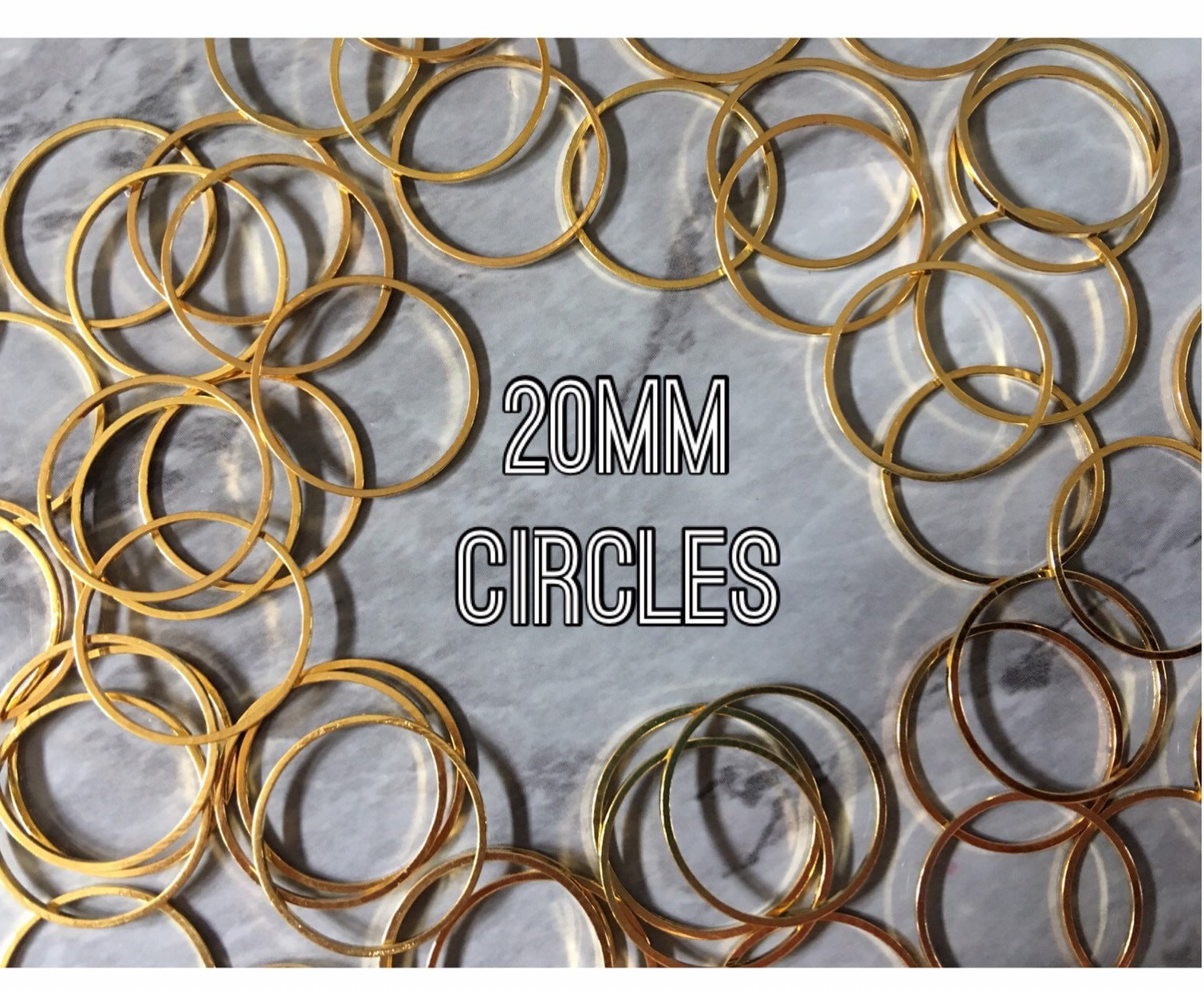 20mm Gold Metal Circles Bracelet Necklace Earrings Jewelry - Etsy